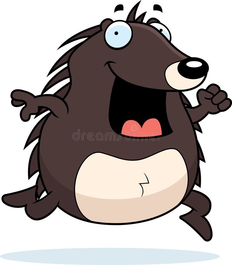 Hedgehog Running stock vector. Illustration of hedgehog - 14111181