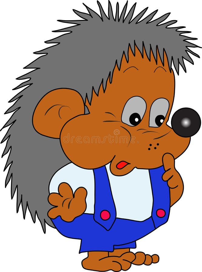 Thinking Hedgehog stock vector. Illustration of hedgehog - 38400063