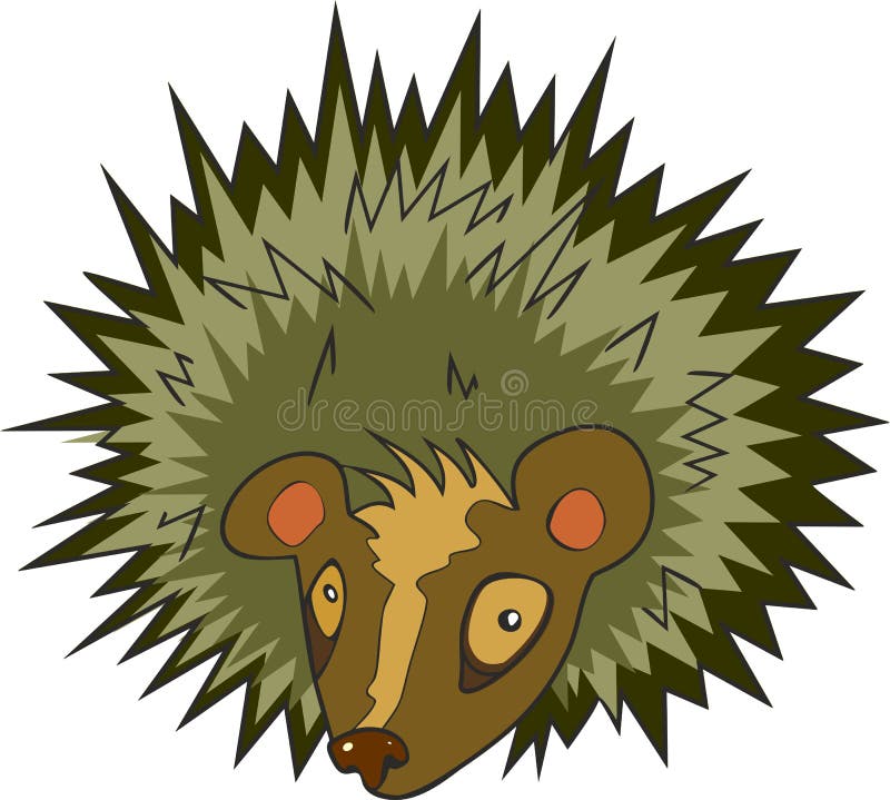 Cute Hedgehog and Raspberry Stock Vector - Illustration of page, animal ...