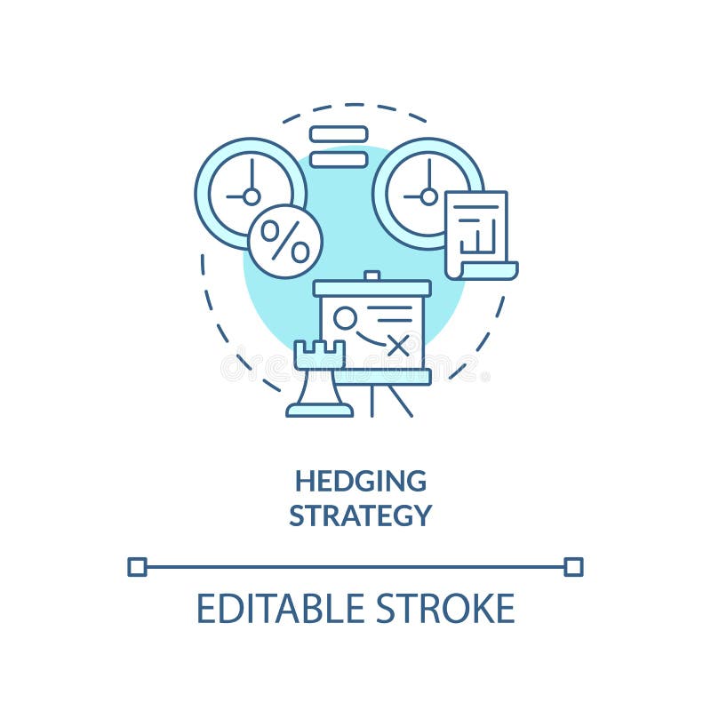 Hedging Strategy Turquoise Concept Icon Stock Vector - Illustration of ...