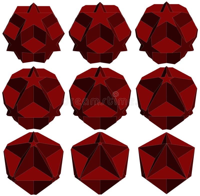 Hedra Star Transformation Structure Shape Vector 15 Stock Illustrations ...