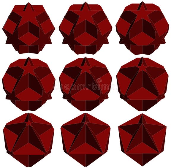 Hedra Star Transformation Structure Shape Vector 15 Stock Illustrations ...