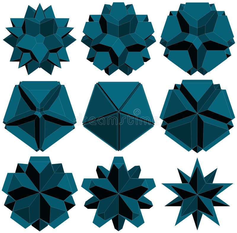Hedra Star Transformation Structure Shape Vector 17 Stock Vector ...
