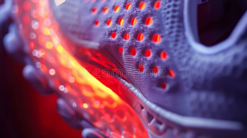The Heel of the Shoe is Illuminated by a Red LED Light Embedded in the ...