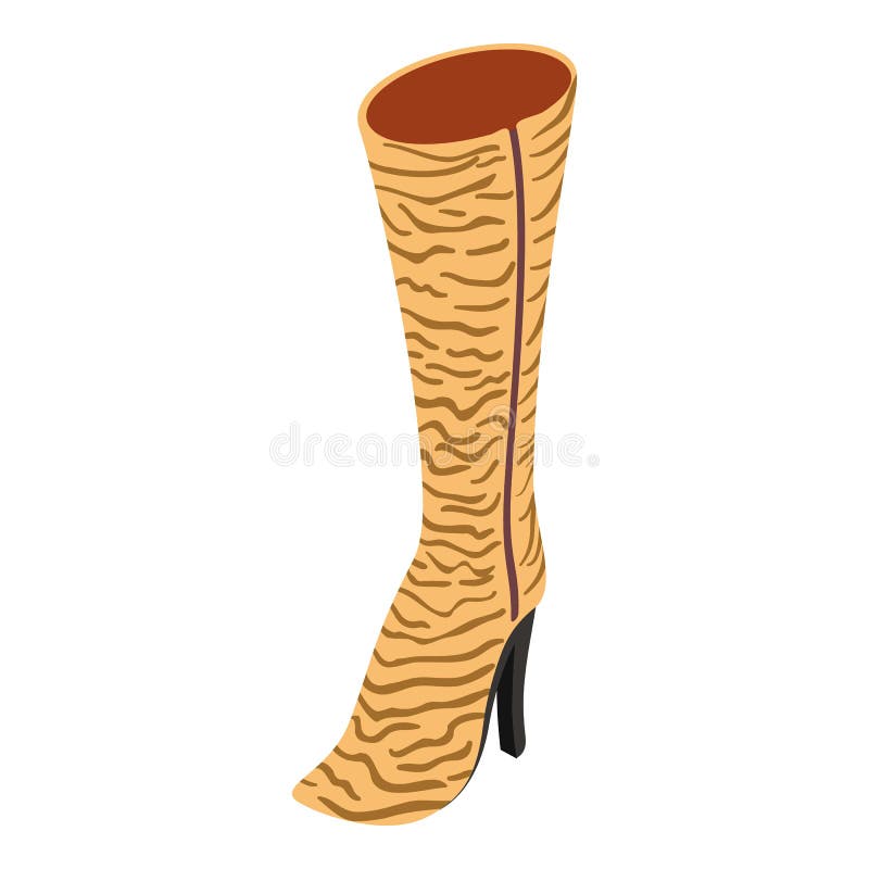 Heeled Boot Icon, Isometric Style Stock Vector - Illustration of ...