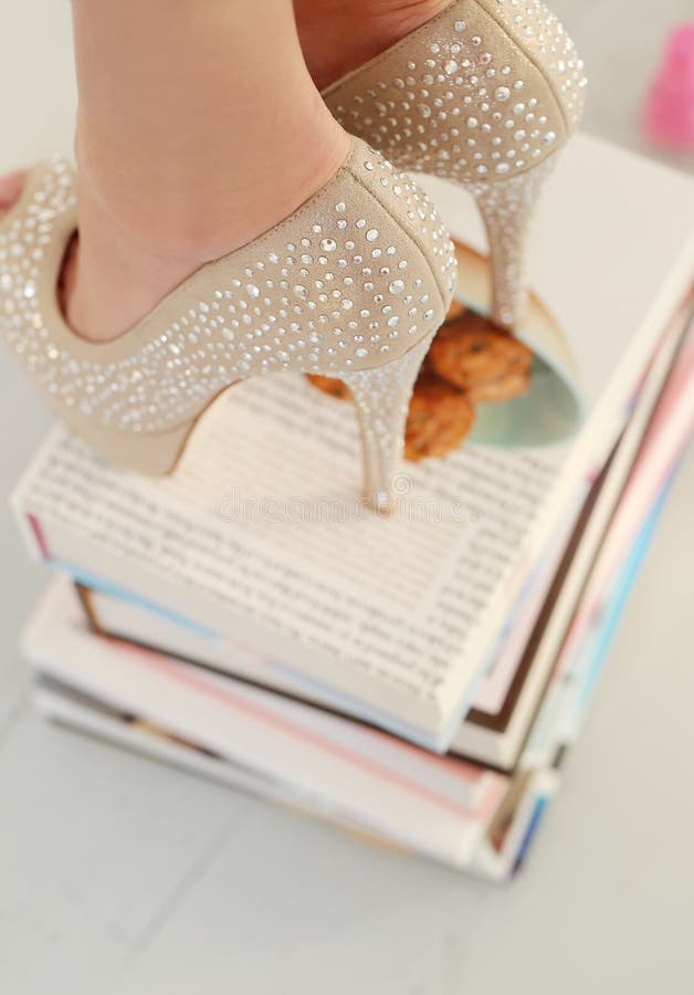 Heels on books stock image. Image of elegant, heels, girl - 39688837