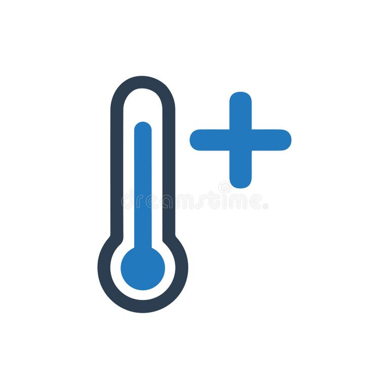 Heet Temperatuurpictogram vector illustratie. Illustration of hitte ...
