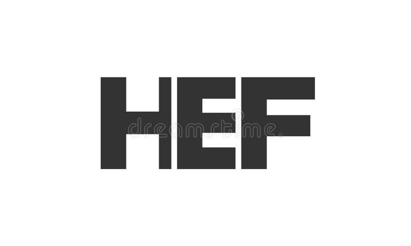 HEF Logo Design Template with Strong and Modern Bold Text. Initial ...