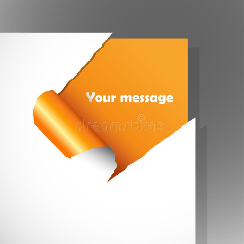 Heftiges Papier mit Text. vektor abbildung. Illustration von sauber ...
