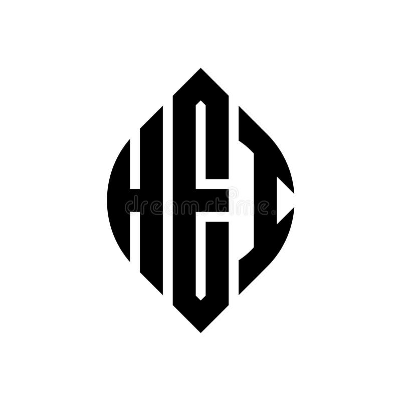 HEI Circle Letter Logo Design with Circle and Ellipse Shape. HEI ...