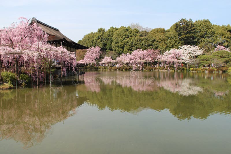 Heian Shrine - Kyoto - Japan Stock Photo - Image of spring, temple ...
