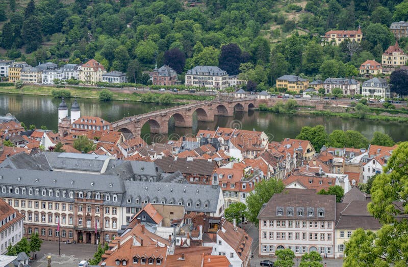 Heidelberg aerial view stock photo. Image of architecture - 193182742