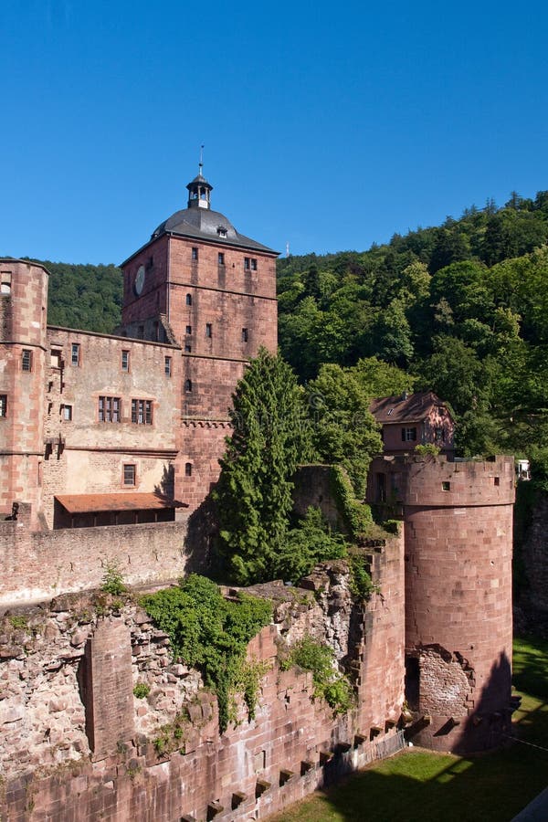 Famous Ruin of Castle Heidelberg Stock Photo - Image of landscape ...