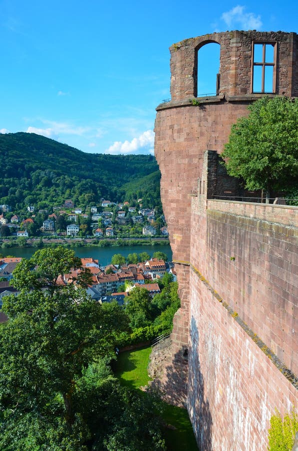 Heidelberg, castle ruins 4 stock image. Image of history - 28344803