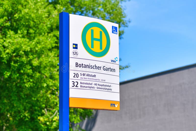 Heidelberg, Germany - Bus Stop at Botanic Garden Editorial Image ...