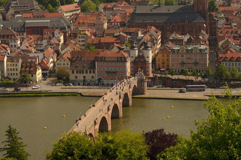 Heidelberg S View from Above, Germany Stock Image - Image of romantic ...