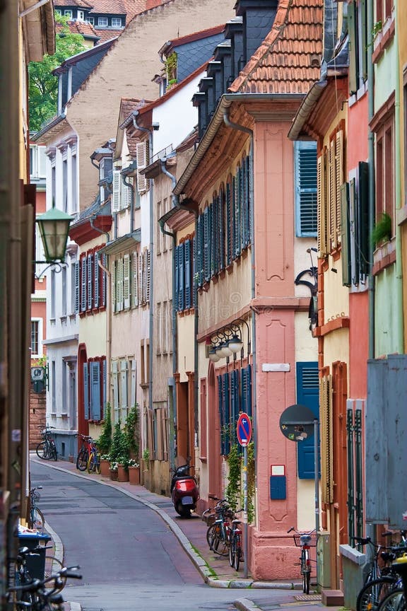 Heidelberg street stock photo. Image of europe, building - 9884558