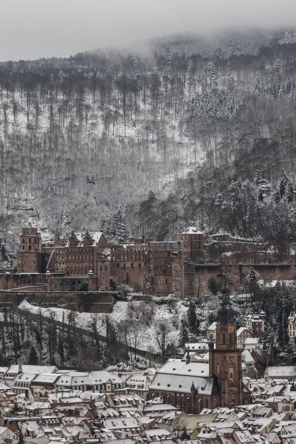 Heidelberg in Winter stock image. Image of german, neckar - 13091451
