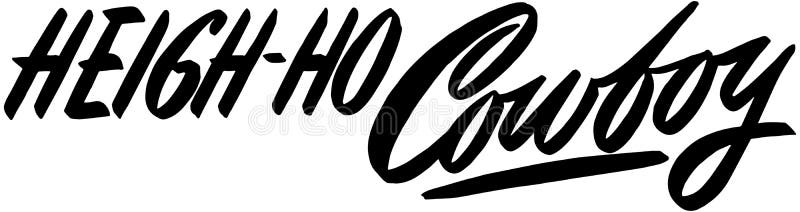 Heigh-Ho Cowboy stock vector. Illustration of 1950, clipart - 42097074