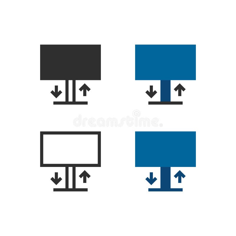 Height adjustment icons stock vector. Illustration of sign - 144050156