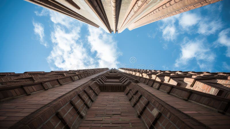 Height Brick Wall Perspective Stock Illustration - Illustration of ...