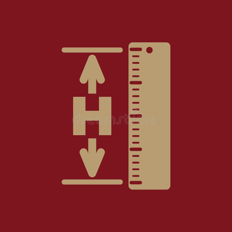 The Height Icon. Altitude, Elevation, Level, Hgt Symbol. Flat Stock ...