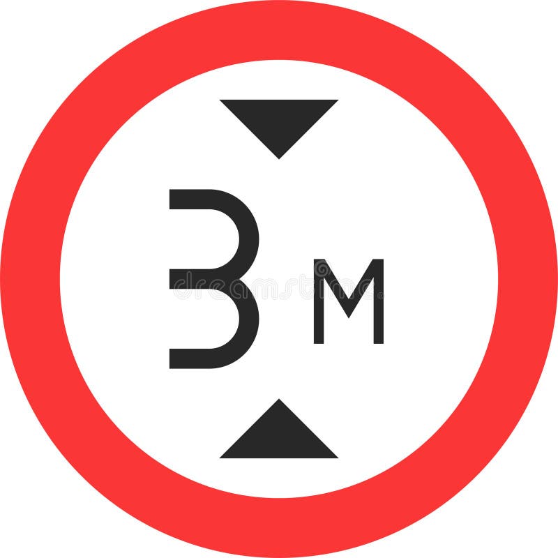 Height Limit Sign Icon, Traffic Sign Vector Illustration Stock Vector ...