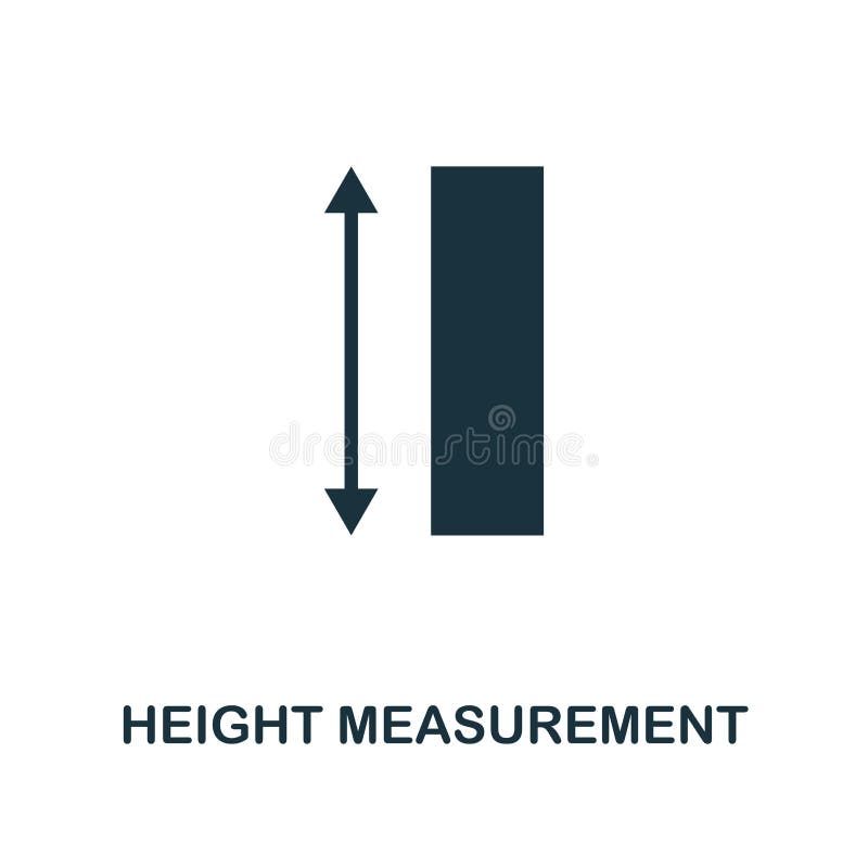 Height Measurement Icon. Monochrome Style Design from Measurement Icon ...