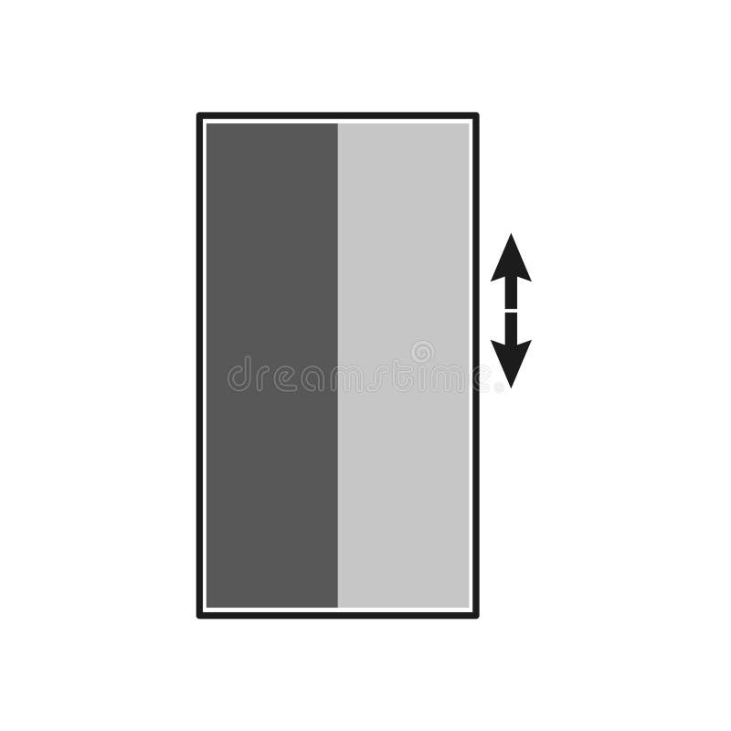 Height Measurement Symbol. Vertical Scale Icon. Simple Directional ...