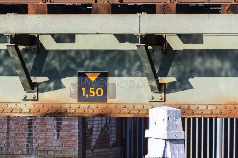 Height Restriction Under Bridge Stock Image - Image of meter ...