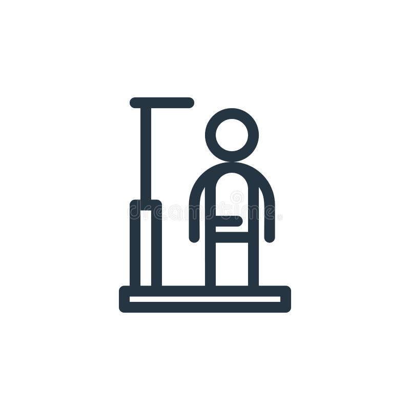 Height Vector Icon Isolated on White Background. Outline, Thin Line ...