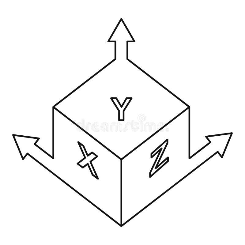 Height and Width Icon, Outline Style Stock Vector - Illustration of ...
