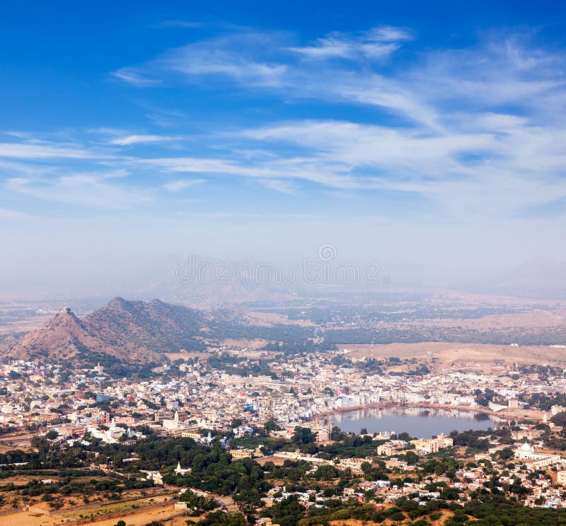 Heilige Stadt Pushkar. Rajasthan, Indien Stockbild - Bild von ...