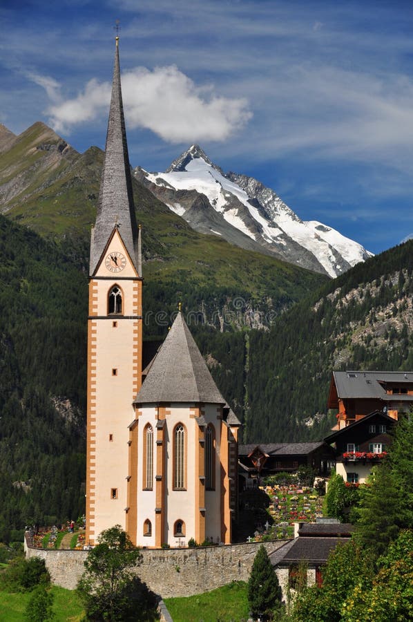 Les Praz De Chamonix, France Stock Image - Image of church, religion ...