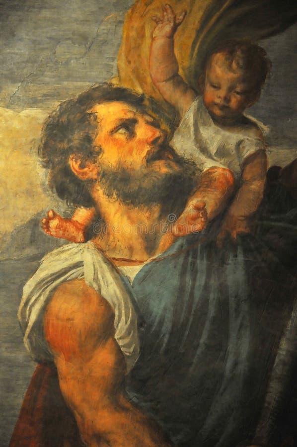 Heiliger Christophorus stockfoto. Bild von heiliger, dogen - 21720412