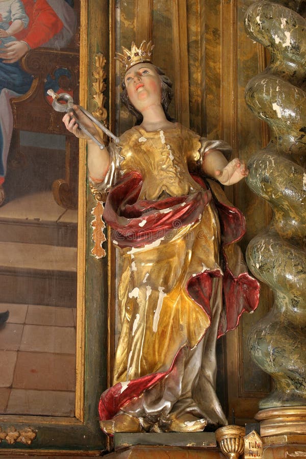 Heiliger Apollonia Statue am Altar Unserer Lady Von Bedenken in Der Kirche Von Johannes Der ...