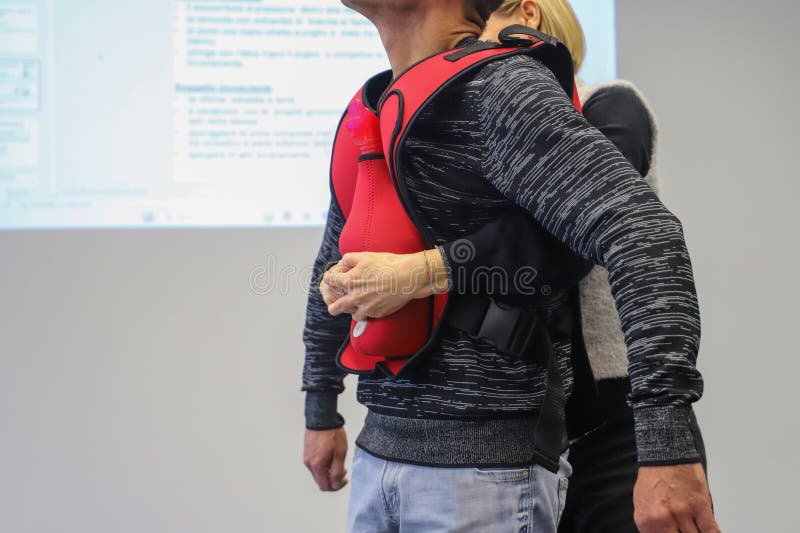 Heimlich Maneuver. First Aid Course - Company Safety - Cardiac Massage ...