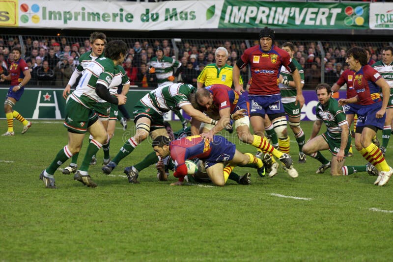 Heineken Cup Rugby Match USAP Vs Leicester Editorial Stock Image ...