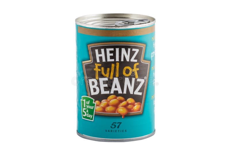 Tin Of Heinz Baked Beans Editorial Stock Image Image Of White 169178564