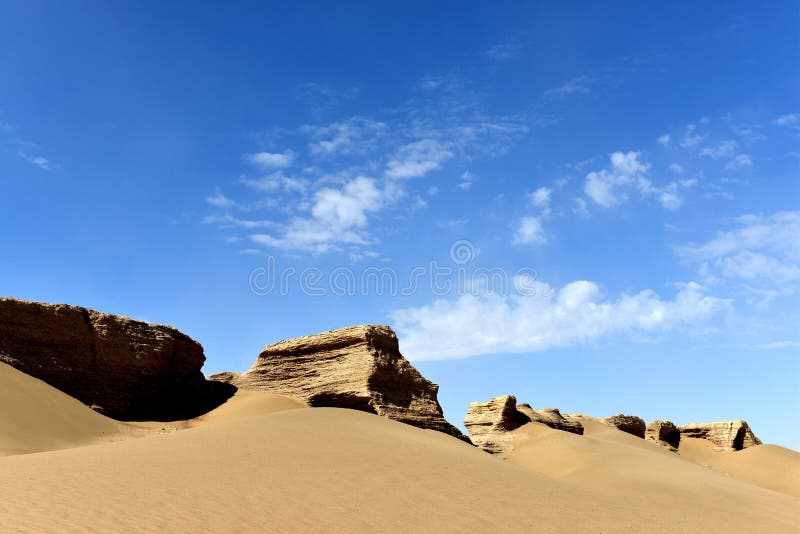 The Heishui city ruins stock image. Image of sahara, sand - 48666609