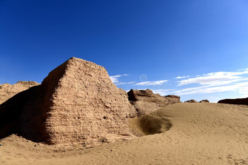The Heishui city ruins stock image. Image of buried, period - 48667787