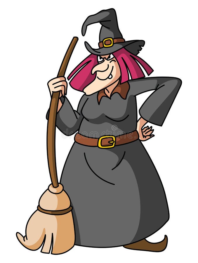 Heks en kat vector illustratie. Illustration of tiener - 15920824