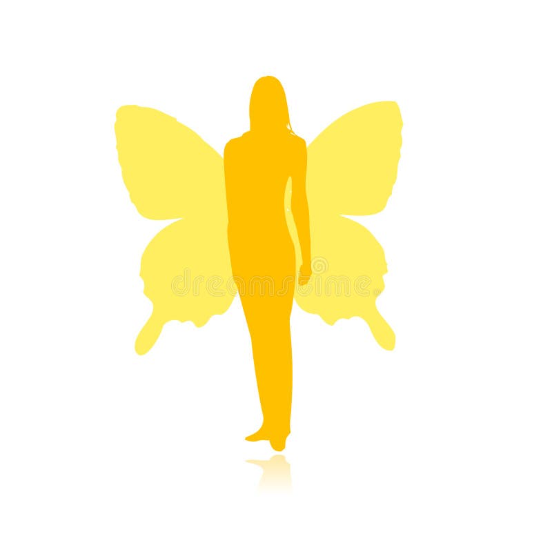 Heks met vlindervleugels vector illustratie. Illustration of geluk ...