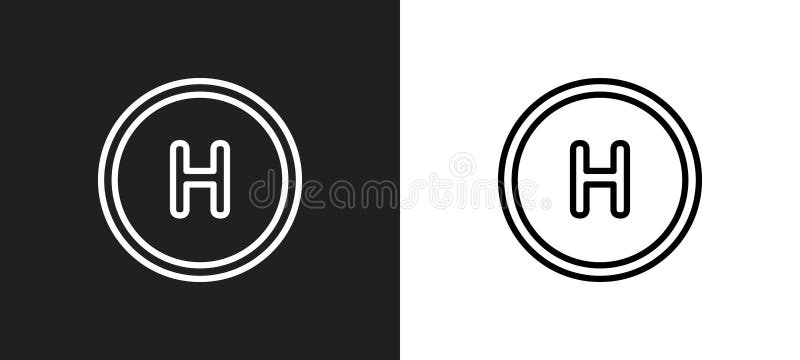 Hel Outline Icon in White and Black Colors. Hel Flat Vector Icon from ...