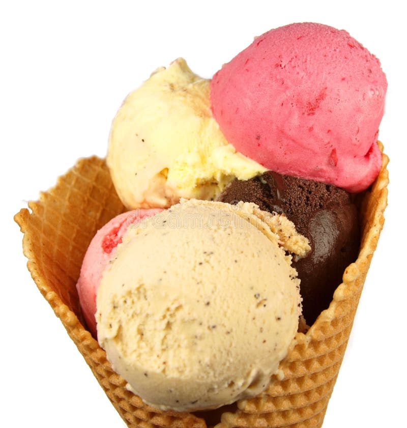 Cesta De La Galleta Con Helado Imagen de archivo - Imagen de refresco ...