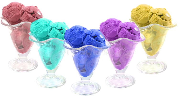 Helado Violeta Azul Del Color Del ADN Sobre Blanco Foto de archivo ...