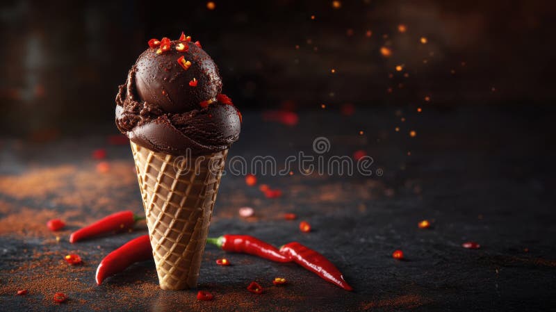 Helado de chile picante. imagen de archivo. Imagen de oscuro - 342089205