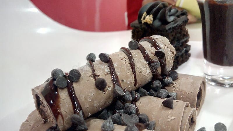 Helado Delicioso De Choco Con Los Chocochips Imagen de archivo - Imagen ...