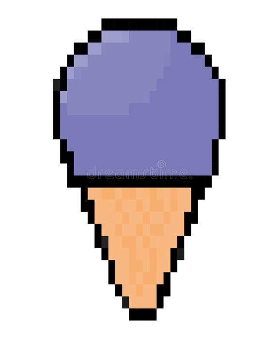 Helado pixelado ilustración del vector. Ilustración de hielo - 253318054