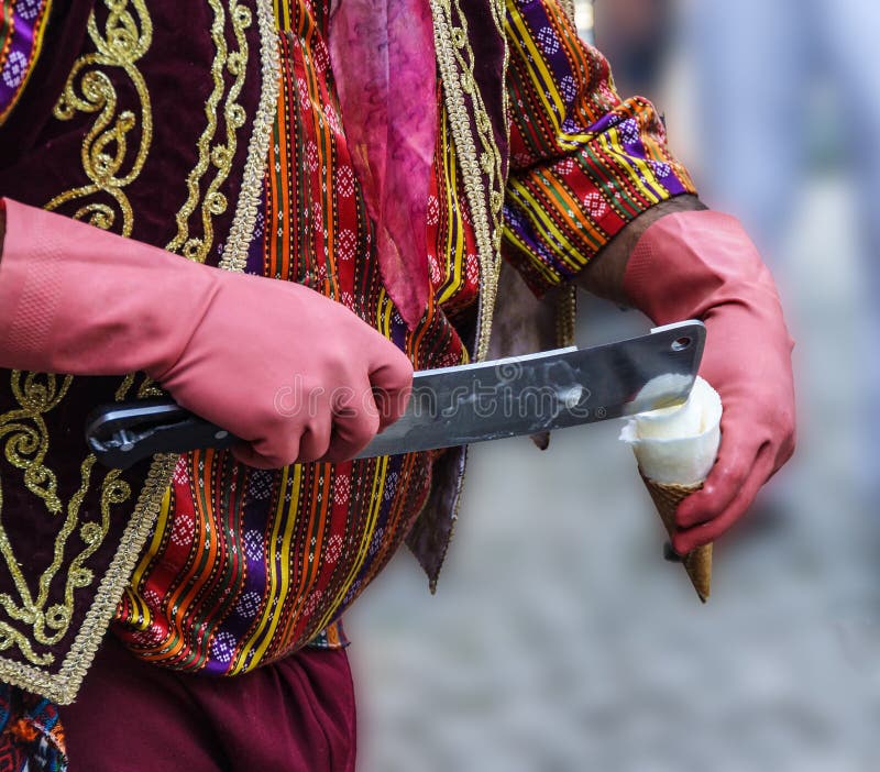 Helado turco tradicional foto de archivo. Imagen de alimento - 43068230